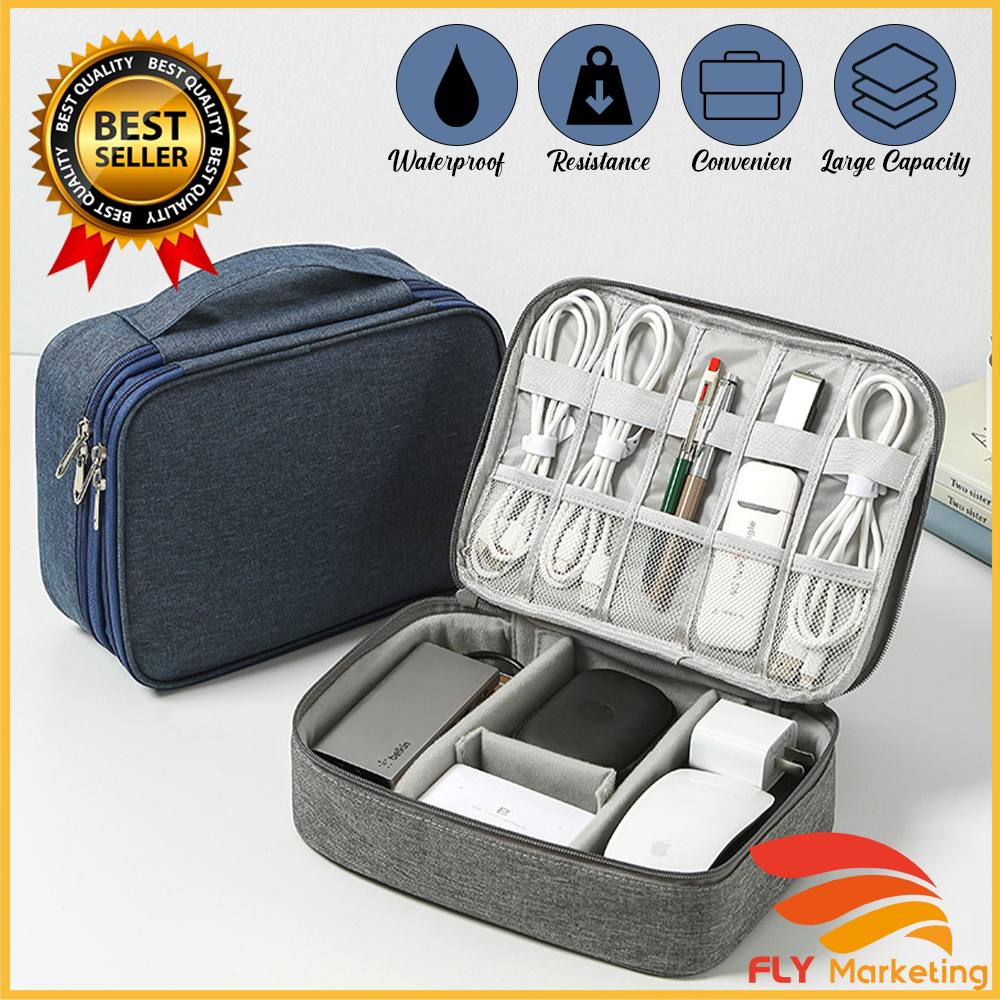Travel Electronic Gadget Organizer Bag USB Cable Storage Bags Multi ...