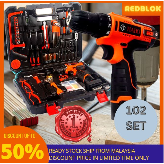 🔥READY STOCK🔥 Cordless Drilling12V Electric Hand Gerudi Tangan Torque ...