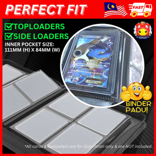 [LIMITED] 4/9 Pocket Zipper Ringless Toploader Binder Album Card Folder ...