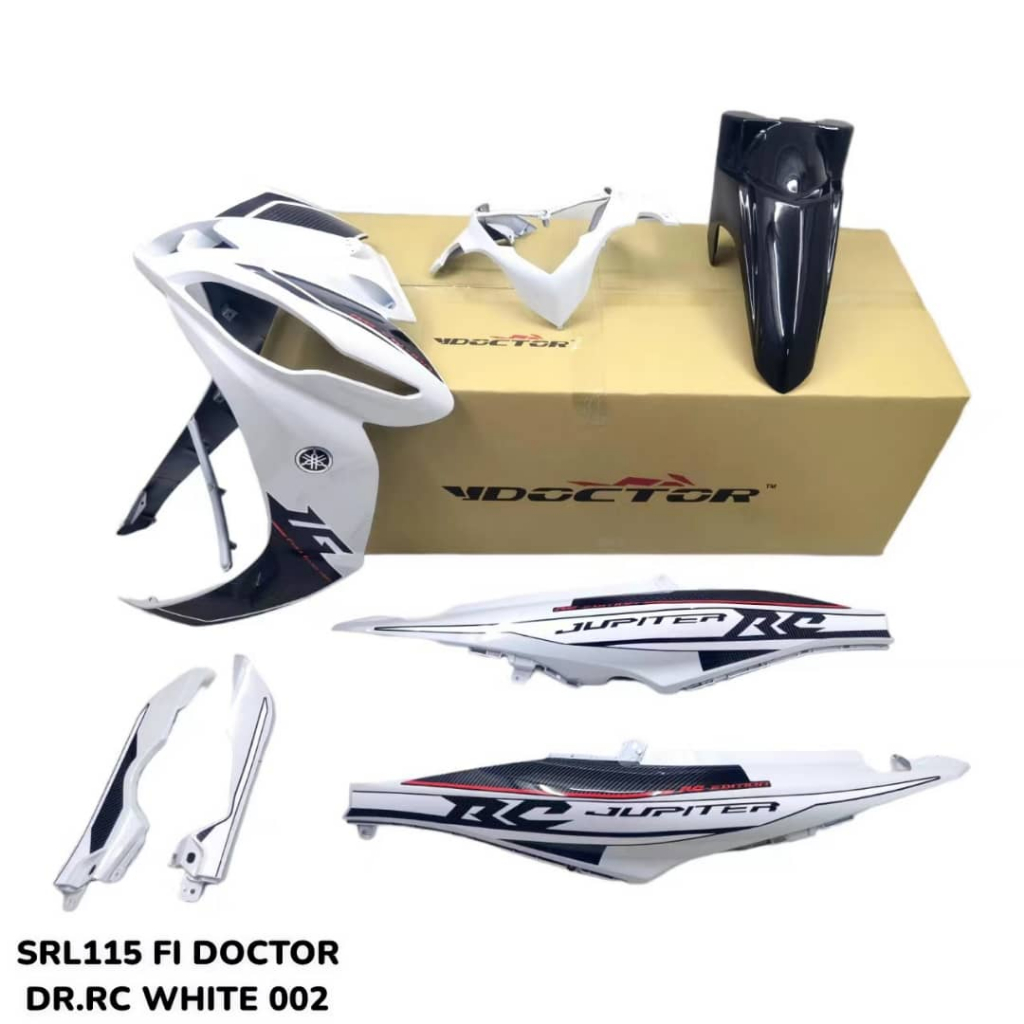 COVERSET JUPITER RC WHITE YAMAHA LAGENDA SRL 115 FI / SRL115 / 115FI ...