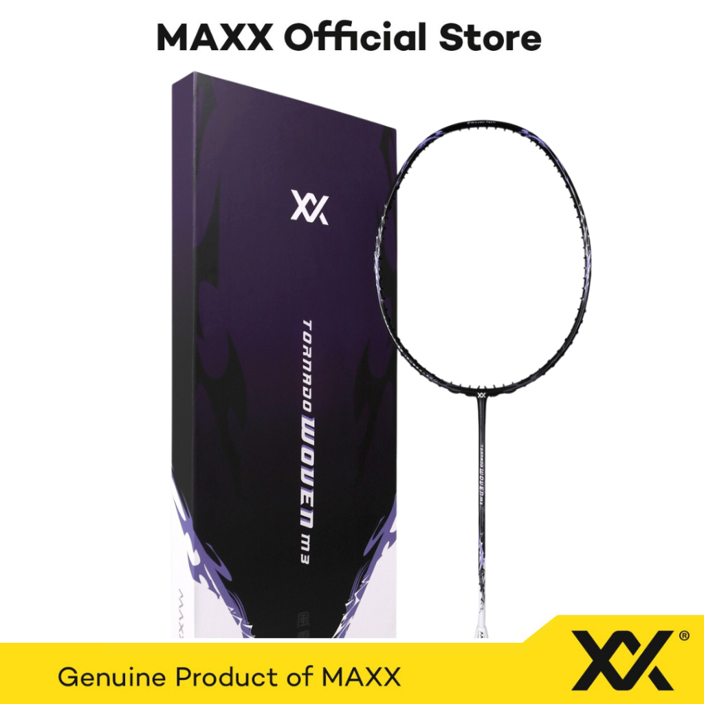MAXX Badminton Racket - Tornado Woven M3 (FREE String + Grip) | Shopee ...
