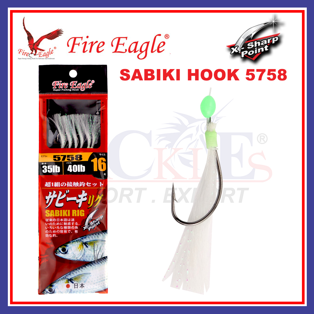 Fire Eagle Sabiki Hook 5758 Fishing Hook Mata Kail Ikan Cencaru, Ikan ...