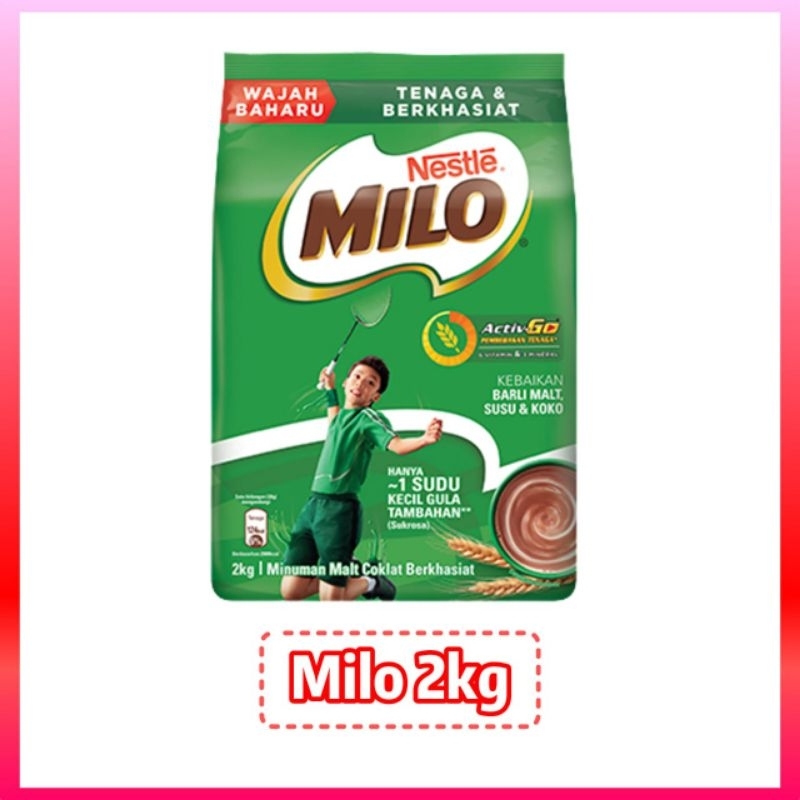 (Exp 30/6/2025) Milo 2kg Refill Pack Pouch Milo Pack | Shopee Malaysia