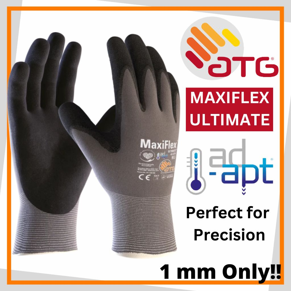 [iBH] ATG MaxiFlex Ultimate 42-874 Safety Gloves with AD-APT- breathable gloves | Shopee Malaysia