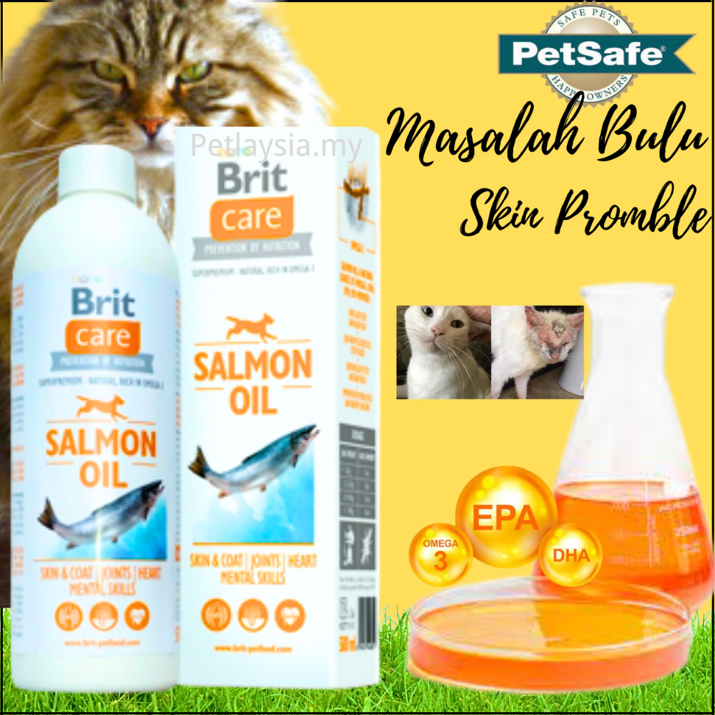 EXP 2025 (replack 100ml) Brit Salmon fish oil original for cat for ...