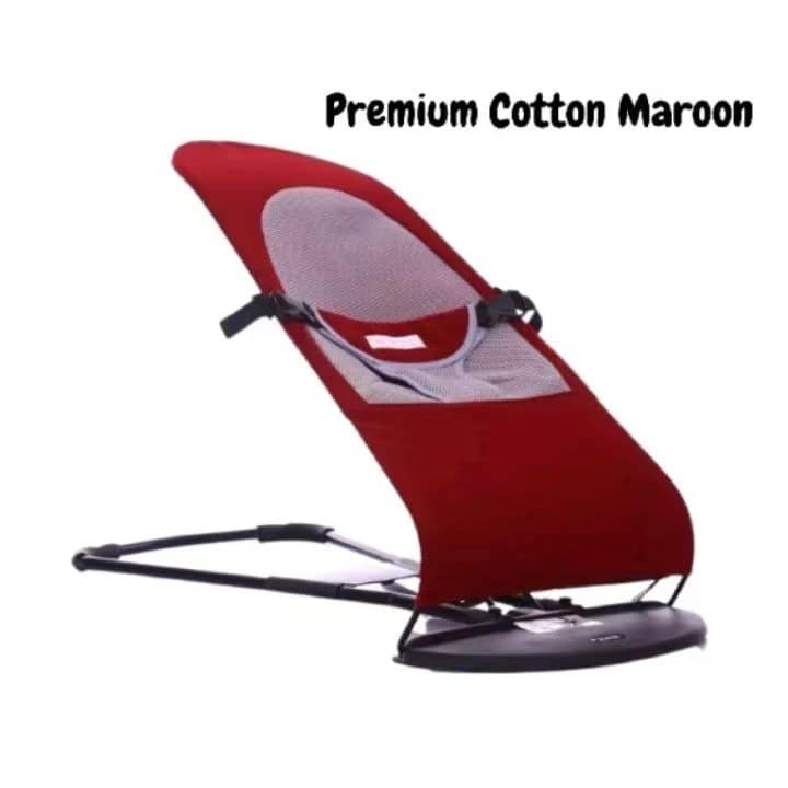 (Maroon Colour) Baby Balance Chair Folding Baby Chair Rocker Bouncer ...