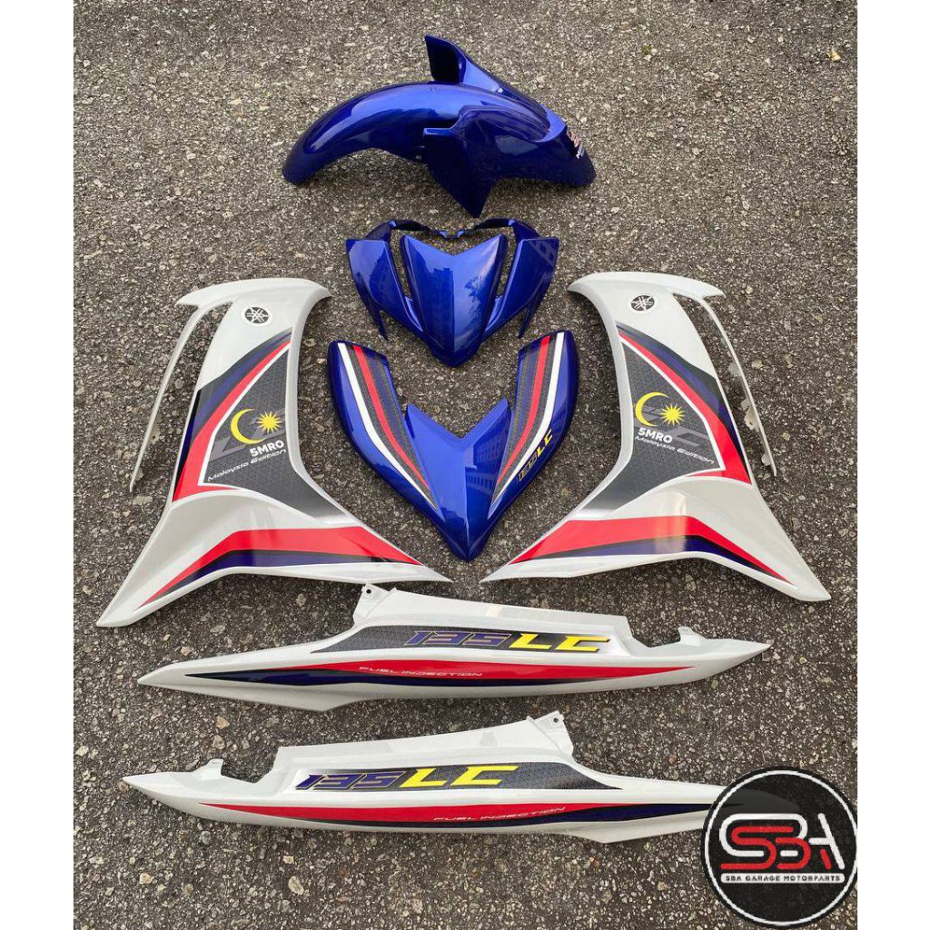 COVERSET BODYSET LC135 LC V8 5 MILLIONTH ROLL OUT 5MRO BLUE BIRU FUEL ...