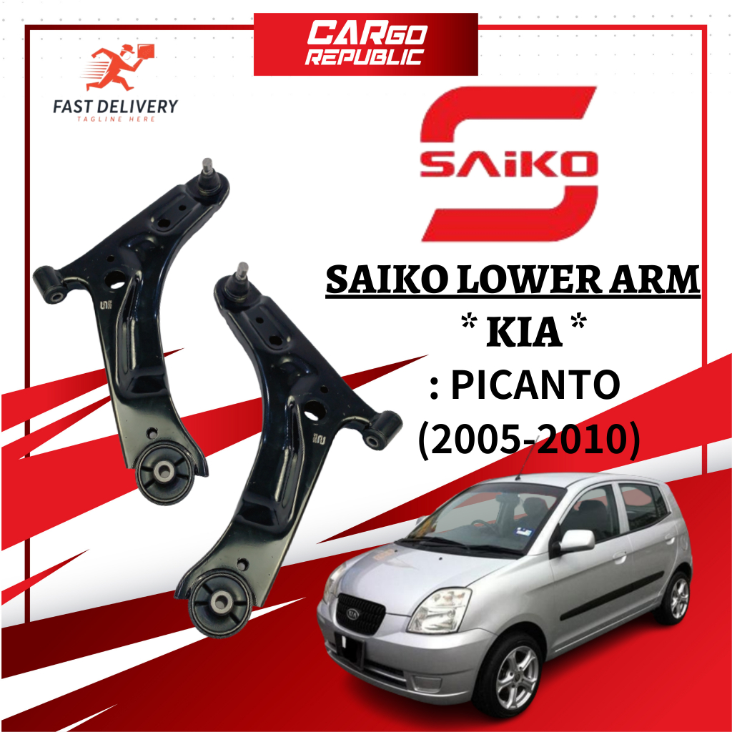 Saiko Lower Arm Kia Picanto (2005-2010) Front (Depan) 100% Original ...