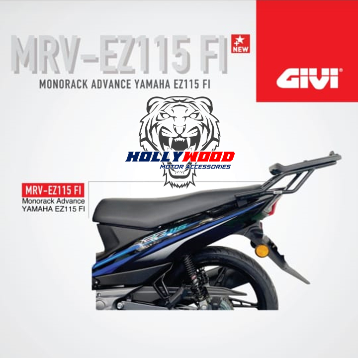 GIVI MONORACK EXTREME HEAVY DUTY ADVANCE RACK FOR ALL PVC TOP BOX ALLUMINIUM LC135 Y15 RS RSX ...