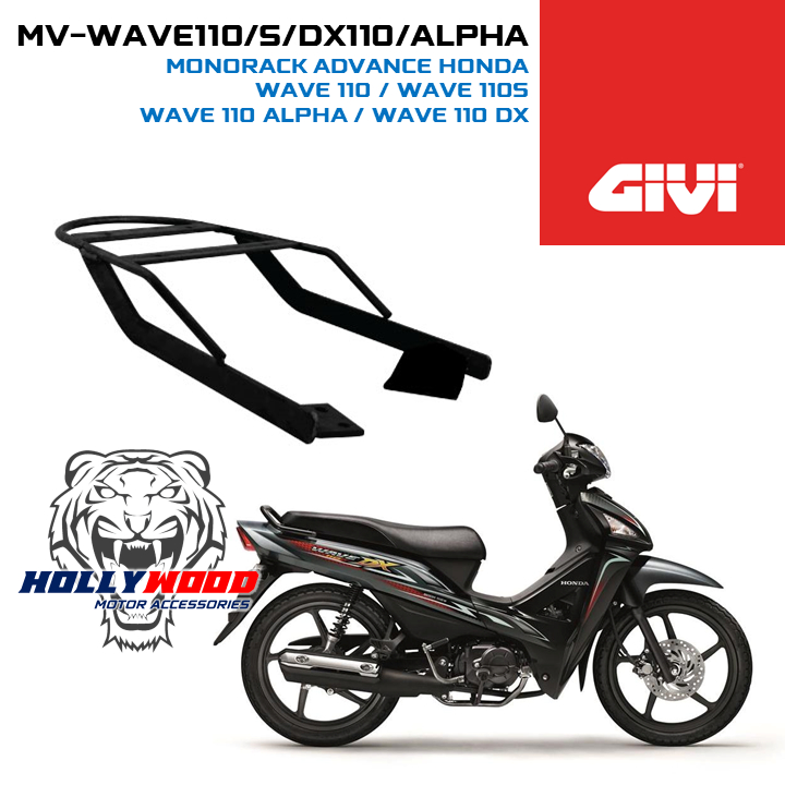 GIVI MONORACK EXTREME HEAVY DUTY ADVANCE RACK FOR ALL PVC TOP BOX ALLUMINIUM LC135 Y15 RS RSX ...