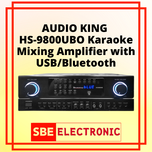 Audio King HS-9800UBO Karaoke Mixing Amplifier With USB/Bluetooth ...