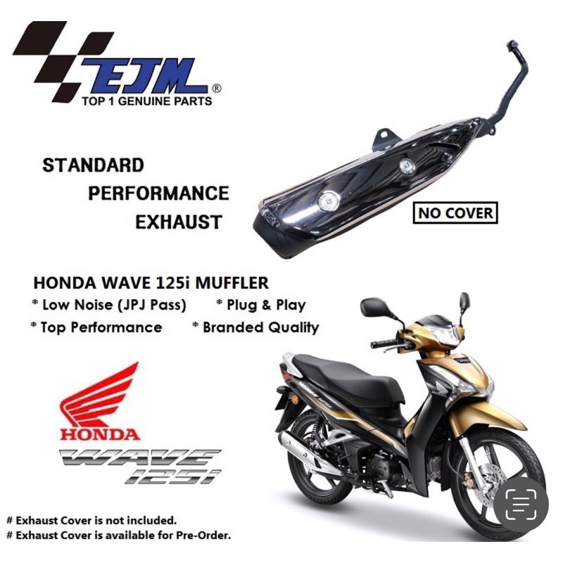 HONDA WAVE 125i V2 WAVE125-i WAVE125 i V2 Fi NEW EXHAUST EJM NO COVER ...