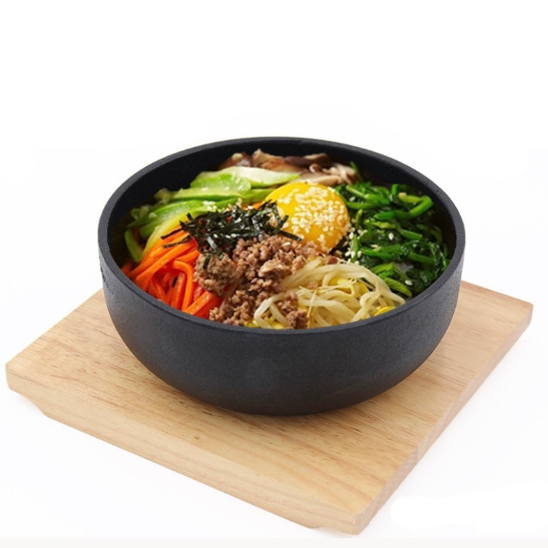 Cast Iron With Wooden Base Korean Teppanyaki Bowl Japan And South Korea ...