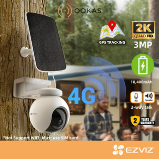 Ezviz EB8 4G LTE Solar Power USB Type-C Battery Powered Rechargeable 2k ...