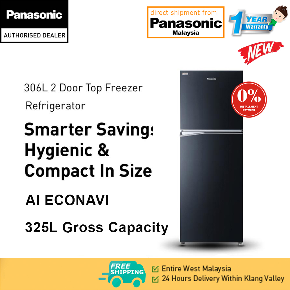 PANASONIC NR-TV341 325L INVERTER ENERGY SAVING 2-DOOR TOP FREEZER ...