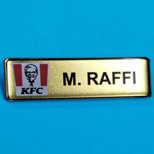 NAME TAG KFC KFC KFC GOOD WITH PRESS PIN/ MAGNETIC | Shopee Malaysia