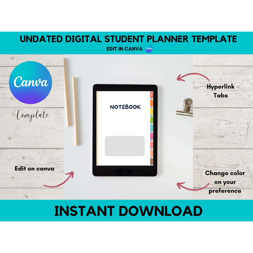 Digital Planner Template for Student University and Politeknik, Student ...