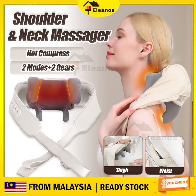 Electric Shoulder Neck Massager Hot Compress 6D Kneading Neck Massager ...