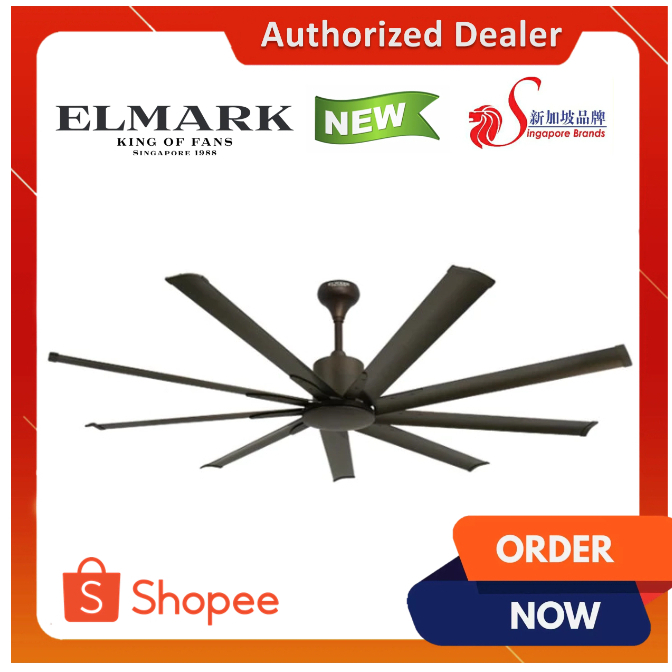 ELMARK CEILING FAN 9 BLADES REMOTE CONTROL 52" / 60" / 72" / 88" / 96 ...