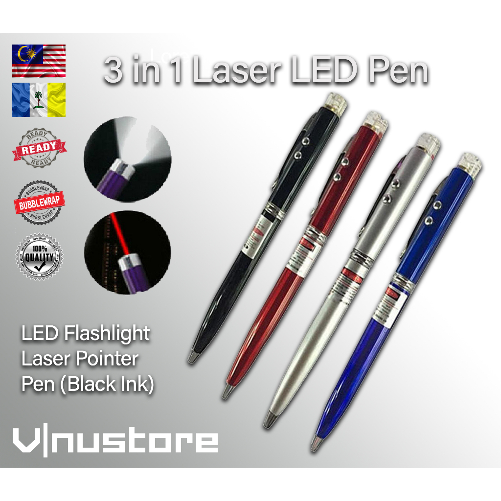 3 in 1 LED & Laser Pen | Flashlight Multi Function Portable ...