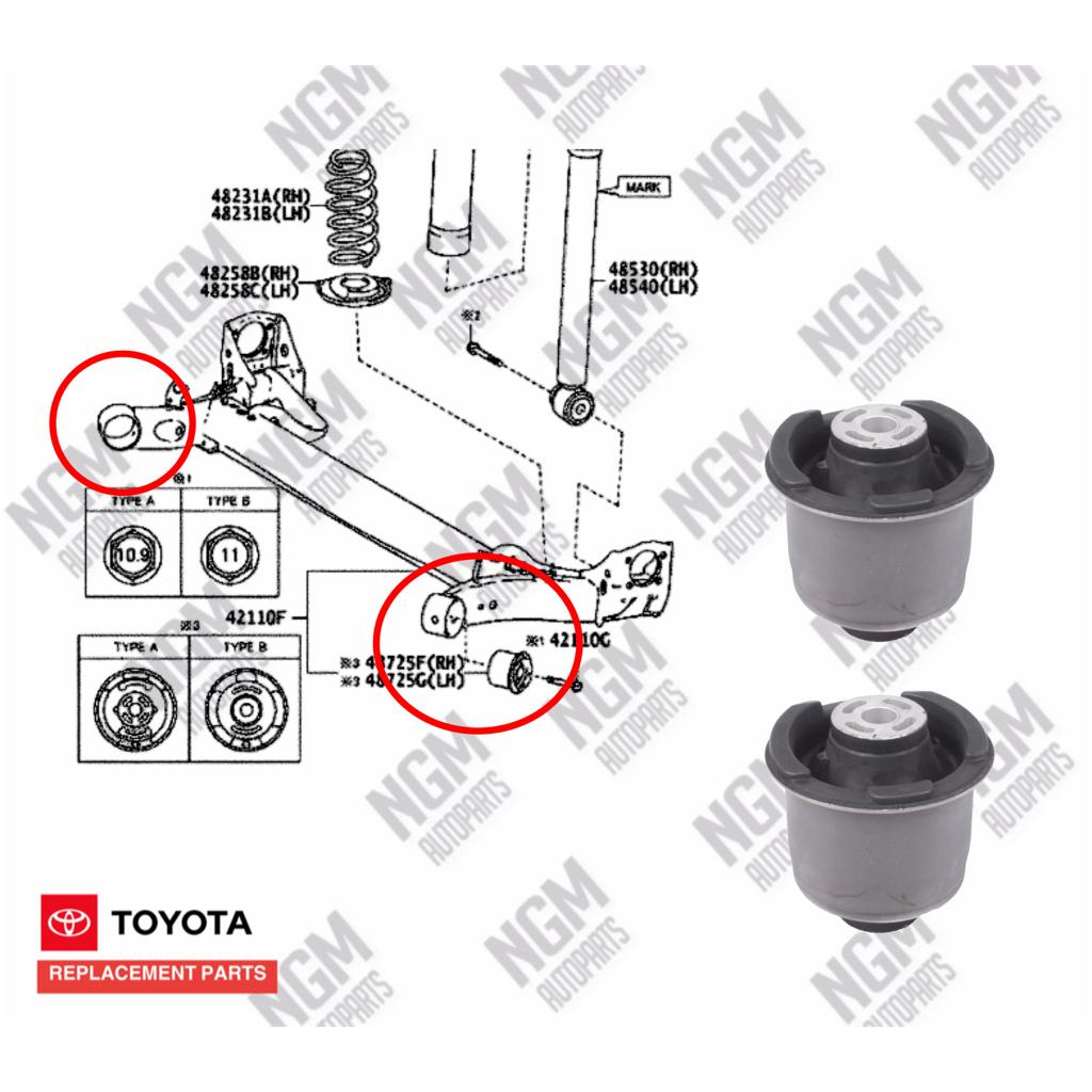 [TOYOTA] VIOS NCP150 NSP151 2013-2021 REAR AXLE BUSH | Shopee Malaysia