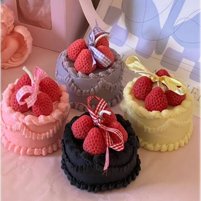 Birthday Cake INS strawberry milky cake decoration soywax scented ...