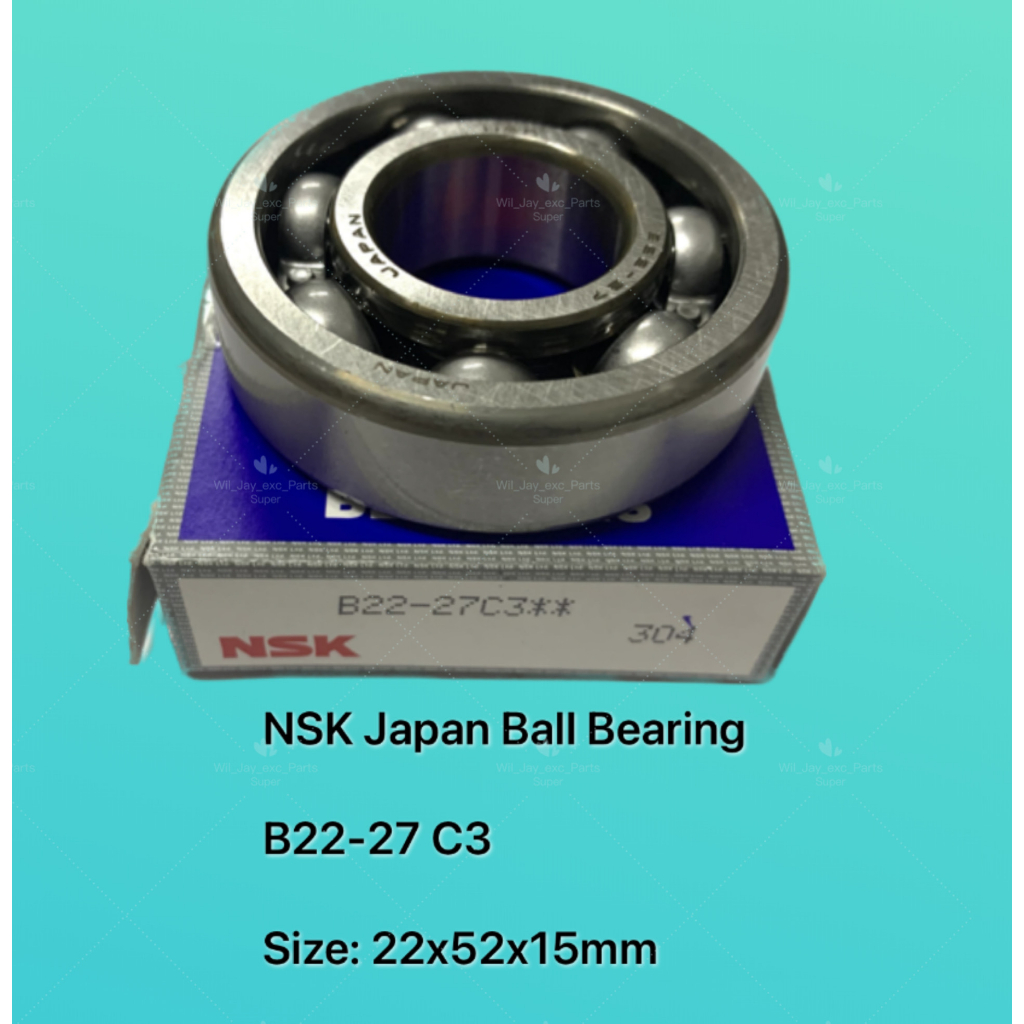 NSK JAPAN B22-27 C3 CRANKSHAFT WAVE125 CONVERT TO EX5 22x52x15mm DEEP GROOVE BALL BEARING ...