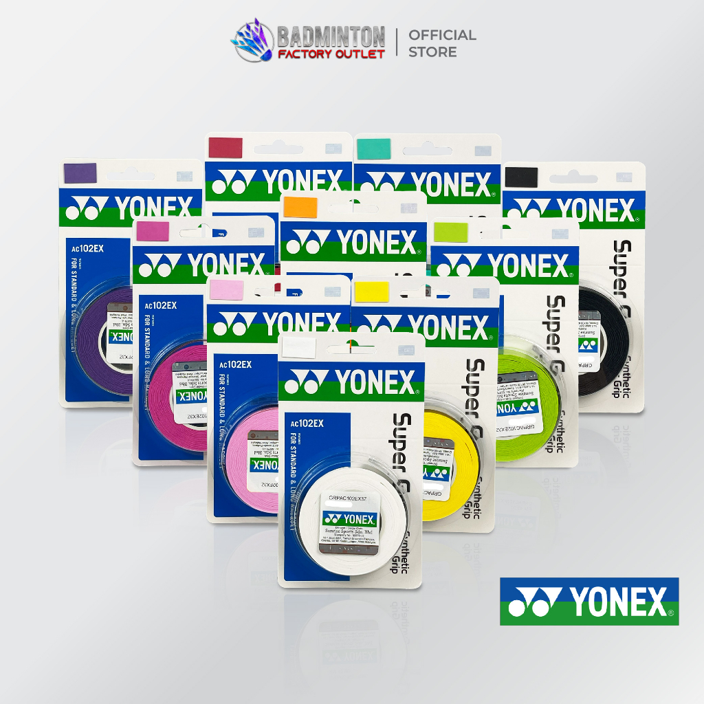 YONEX AC102EX Overgrip Super Grap NonSlip PU YY Grip - 3 in 1 Overgrip ...