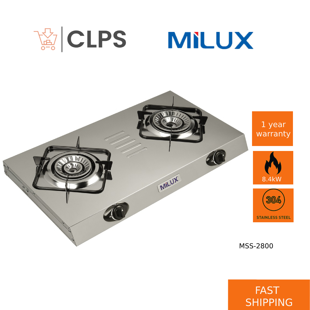 Milux MSS-2800 Cyclonic Tornado Fire Fast Cooking Super Slim Gas Stove ...