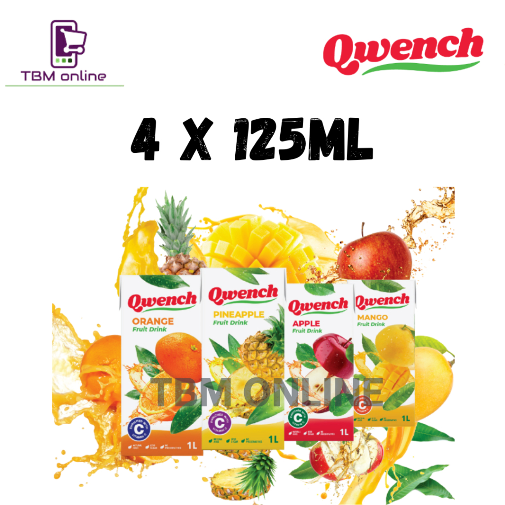 Qwench Fruit Juice Fruit Drink - Orange/ Mango/ Pineapple/ Apple ...