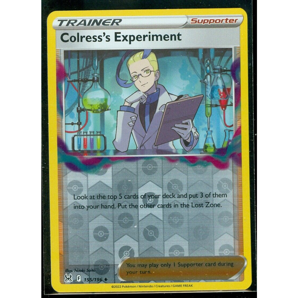 POKEMON COLRESS'S EXPERIMENT 155/196 REV HOLO - LOST ORIGIN | Shopee ...