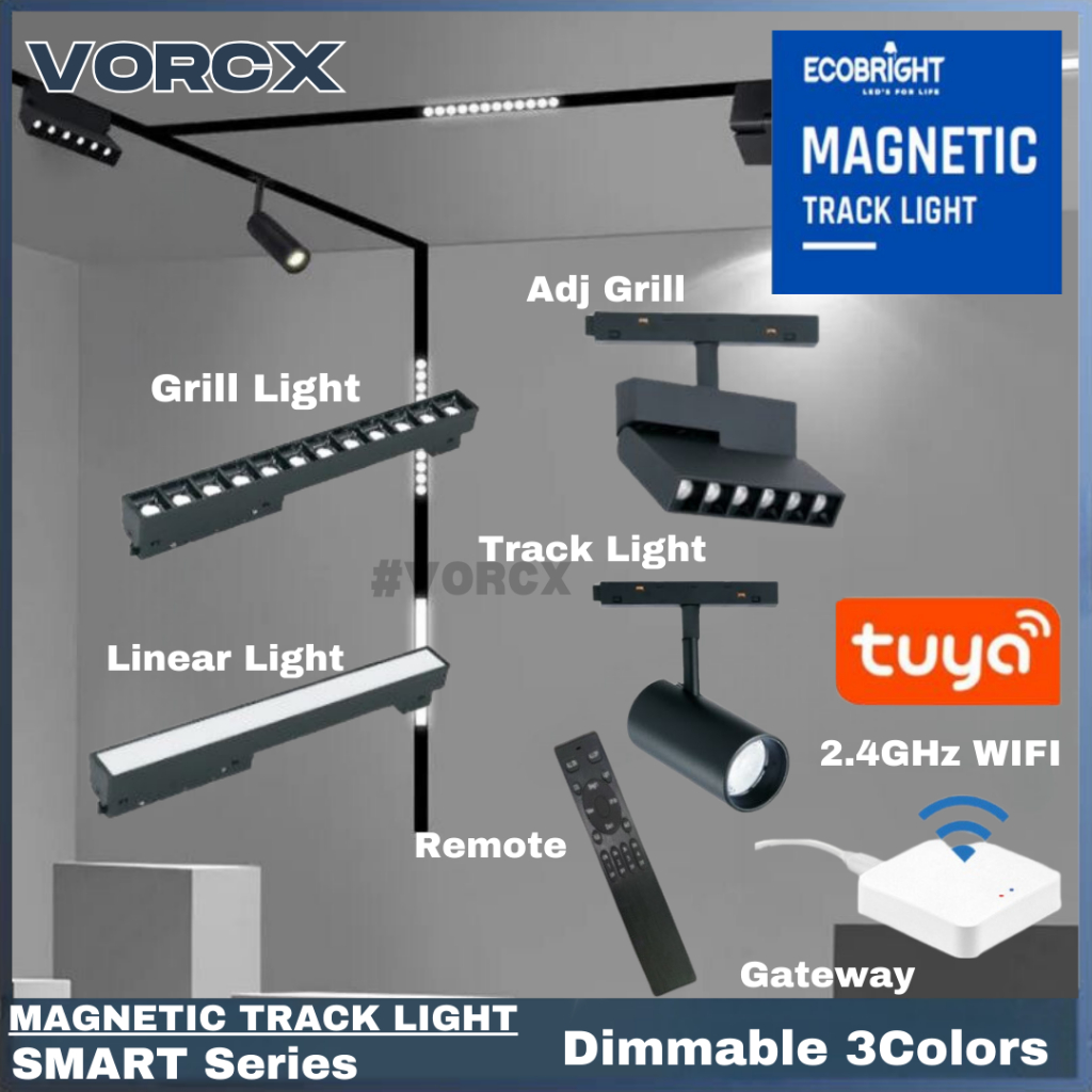 STD Ecobright Magnetic Track Light SMART Series Dimmable 3Colors LED ...