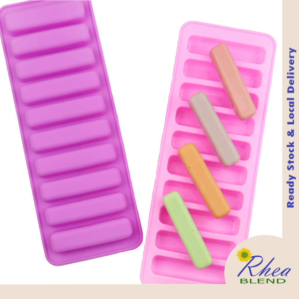 10 Cavity Eclair Long Strip Finger Biscuit Charlotte Cake Silicone ...