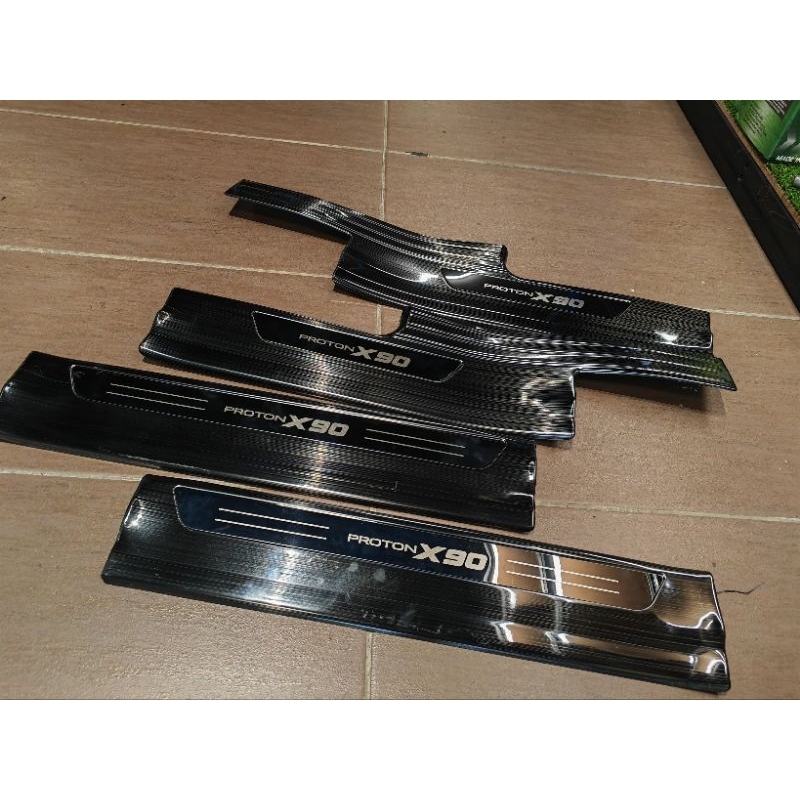 PROTON X90 Inner door step cover titanium black | Shopee Malaysia