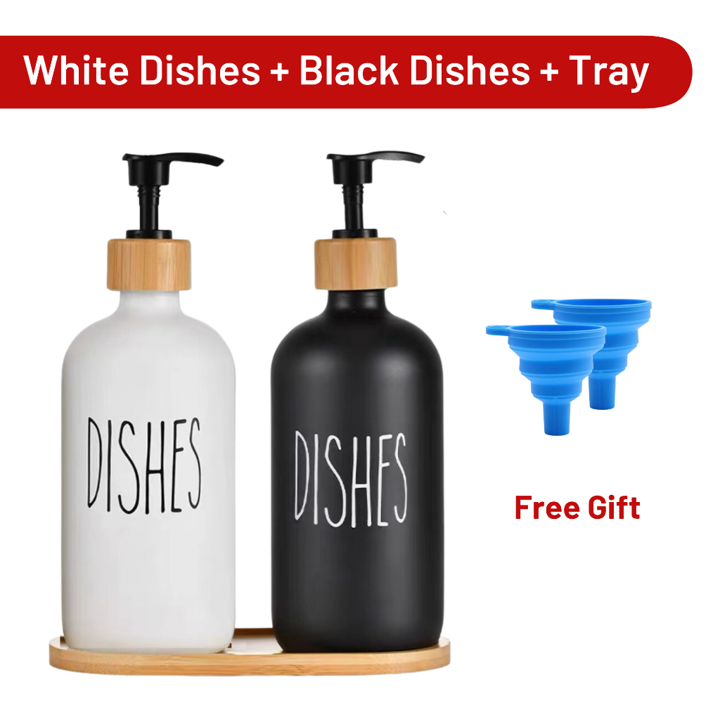 LIFESTYLE 🔥Cheaper For Set🔥Hand Soap and Dish Soap Dispenser with Pump ...