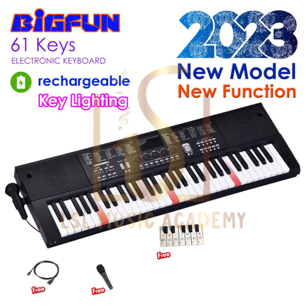 Bigfun BF800 61 Keys Key Lighting Digital Piano Keyboard Multi-Function ...