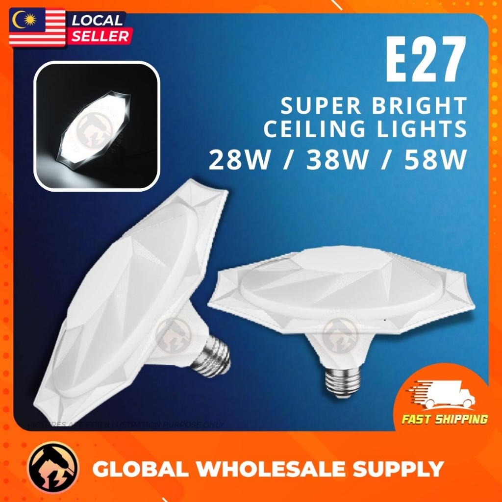 E27 ULTRA BRIGHT E27 Ceiling Light Energy Saving Bulb Lampu Pasar Malam ...