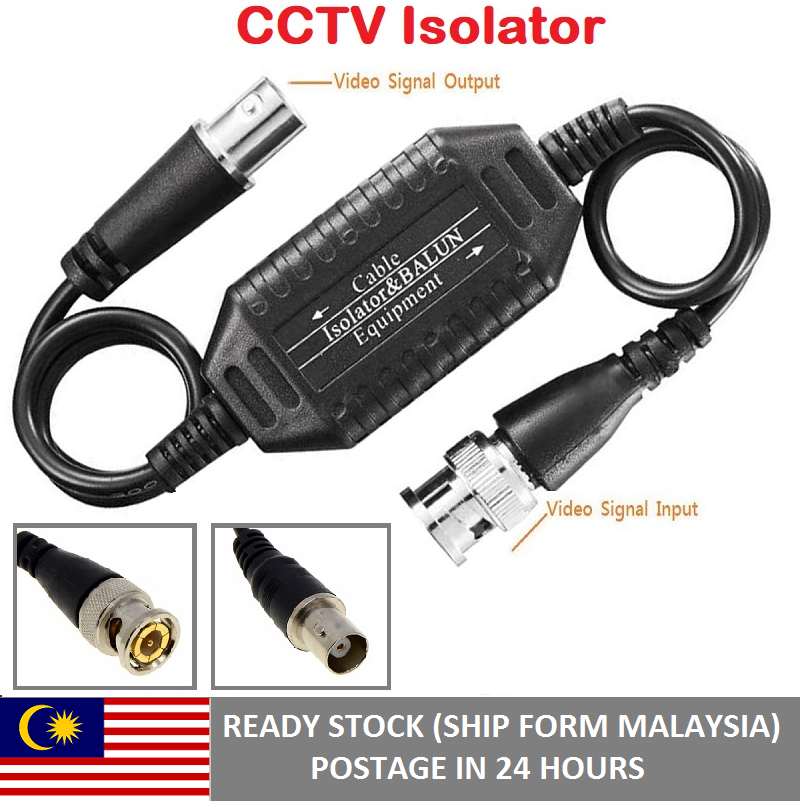 Coaxial Video Ground Loop Isolator Balun BNC Male to Female for CCTV ...