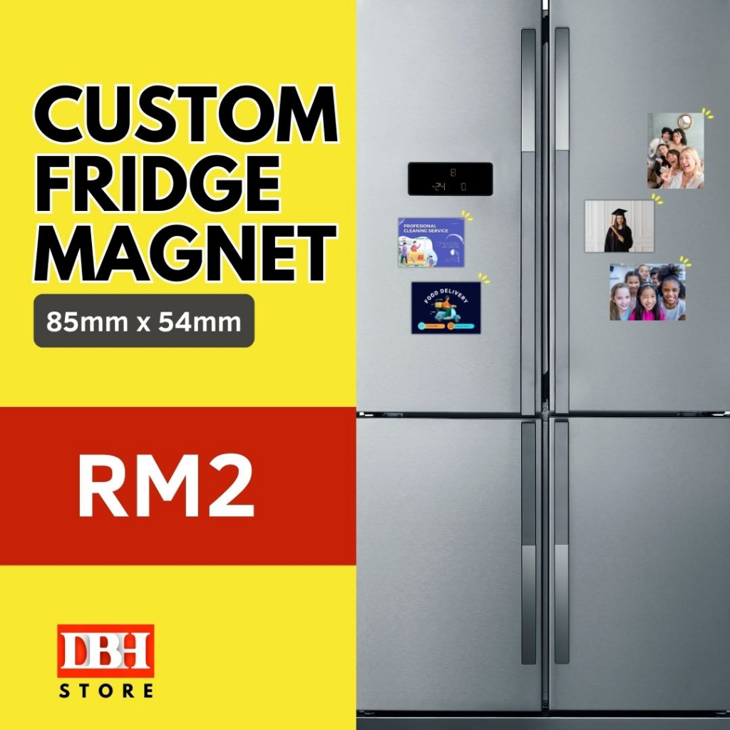 CUSTOM FRIDGE MAGNET (size 85x54mm) | Shopee Malaysia