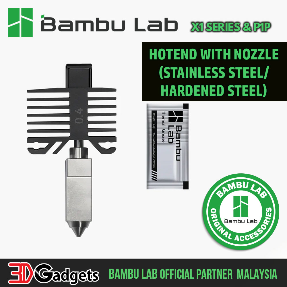 Bambu Lab X1 Series & P1P Hotend with Nozzle (Stainless Steel/Hardened ...