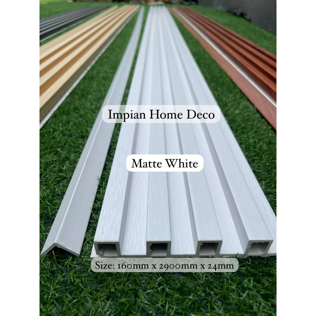 Fluted Wall Panel WPC and L Profile (1450x160mm-2pc) | Shopee Malaysia
