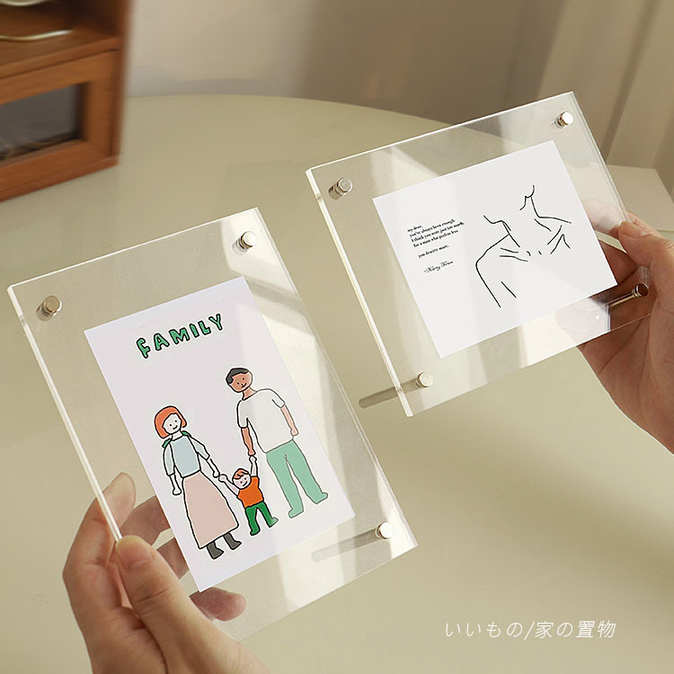 A5/A4 Transparent Photo Frame Stand Acrylic Picture Frames Certificate ...