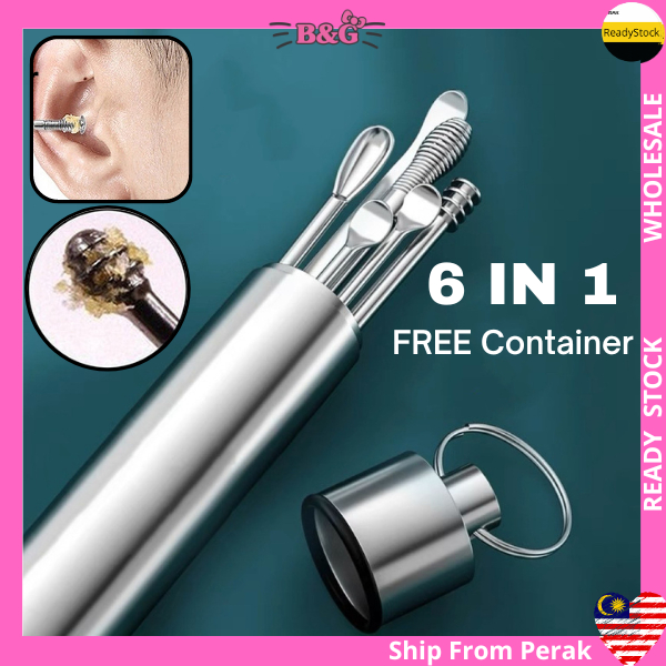 High Quality Metal Ear Pick Cleaner Tweezer Spoon Spring Dry Ear Wax ...