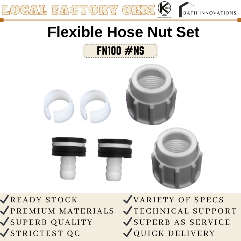 Flexible Hose Nut Set (Nut use for Flexible Hose Pipe) FN100 #NS ...