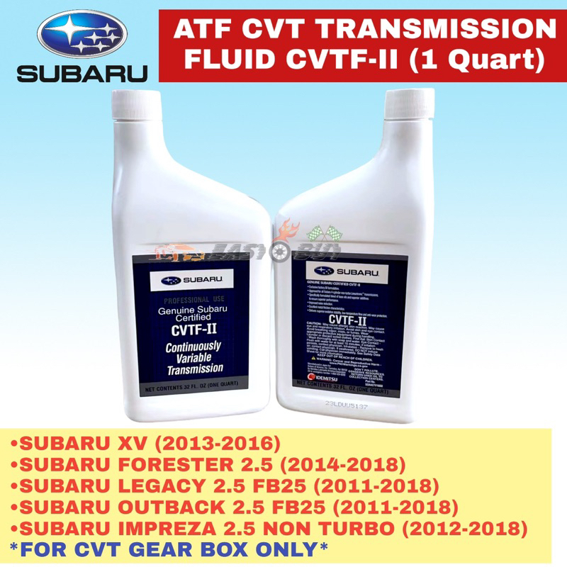 Original SUBARU ATF CVT CVTF-II Transmission Fluid Oil (1Quart) - XV FORESTER LEGACY 2.5 OUTBACK ...