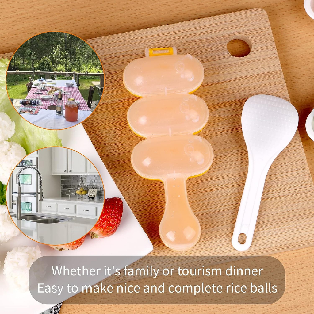 Rice Ball Shaker Molds, DIY Ball Shaped Kitchen Tools Shakers Food ...