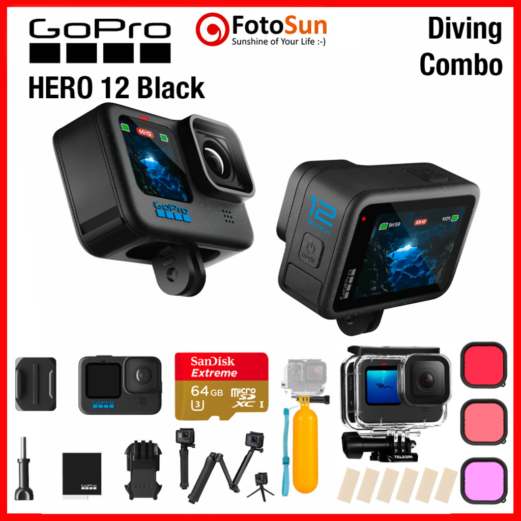 GOPRO HERO 12 Black / Hero12 waterproof 5.7k action camera | Shopee ...