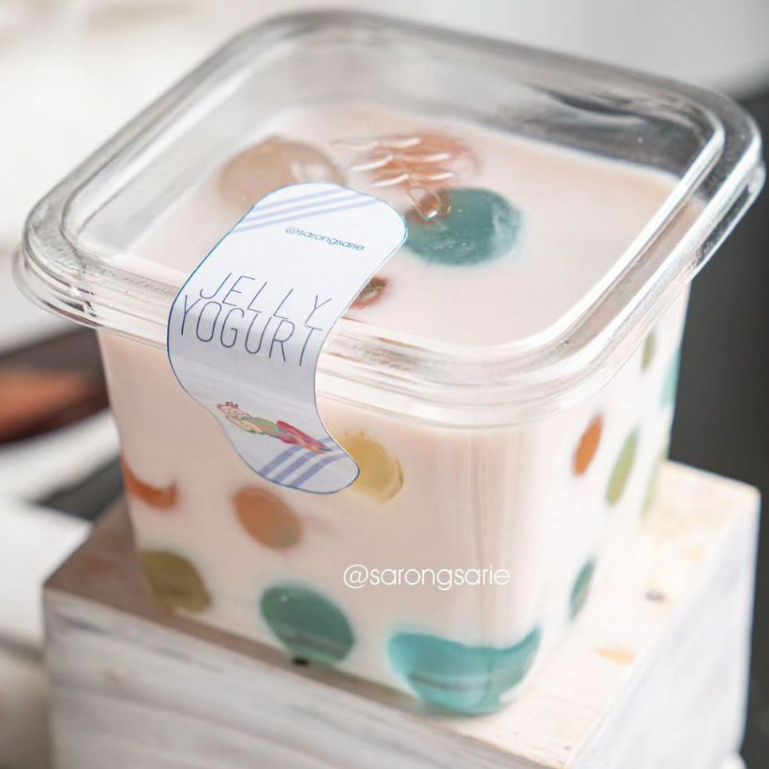 PPF - 380ml/400ml Dessert Cake Mousse Jelly Box With Flat Cover l ...