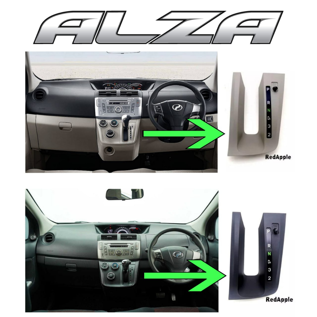 ALAT GANTI KERETA PERODUA ALZA 2014-2017 GEAR PANEL SHIFT (Dark Grey ...