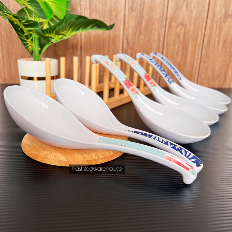 OCEAN BLUE 🌼 Big Curry/Rice Spoon (3pcs) Melamine Plastic [ MULTI ...